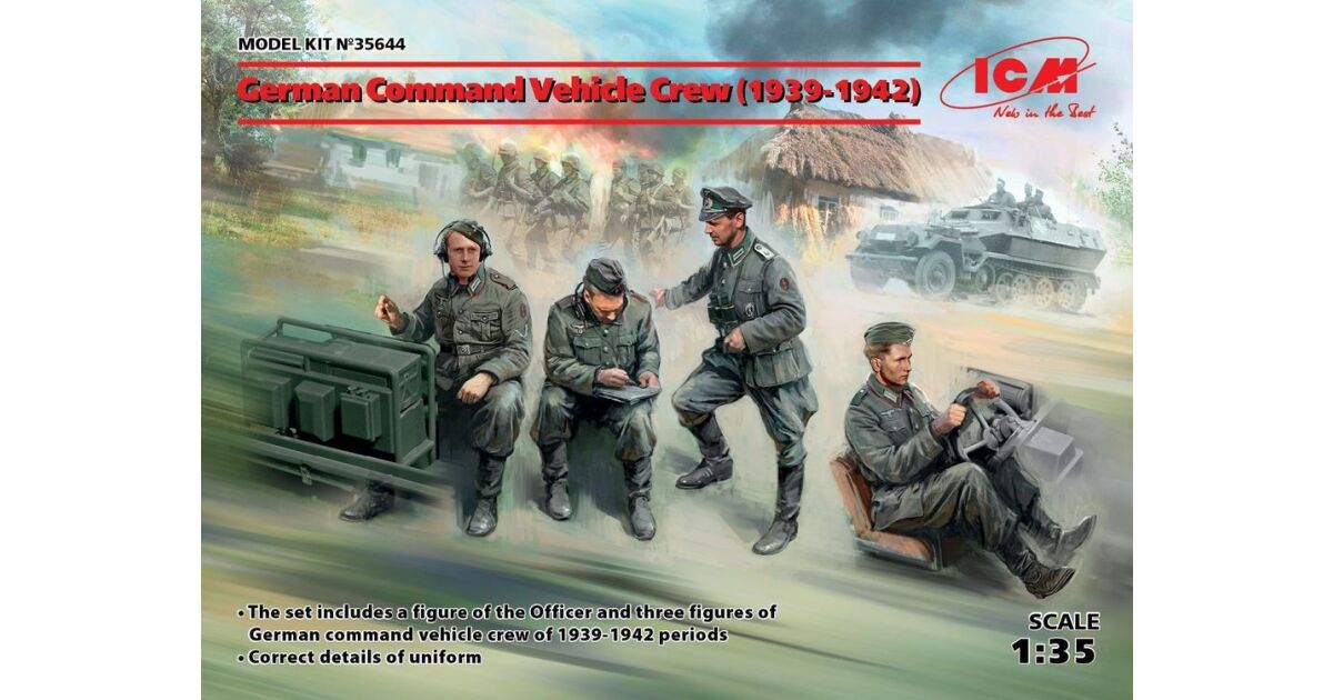 ICM German Command Vehicle Crew (1939-1942) (4 figures) 1:35 (35644 ...