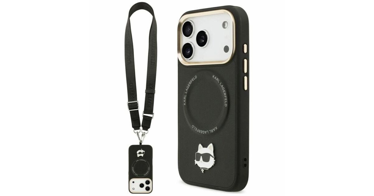 Karl Lagerfeld Big Strap Choupette fém logós MagSafe tok iPhone 17 Pro ...