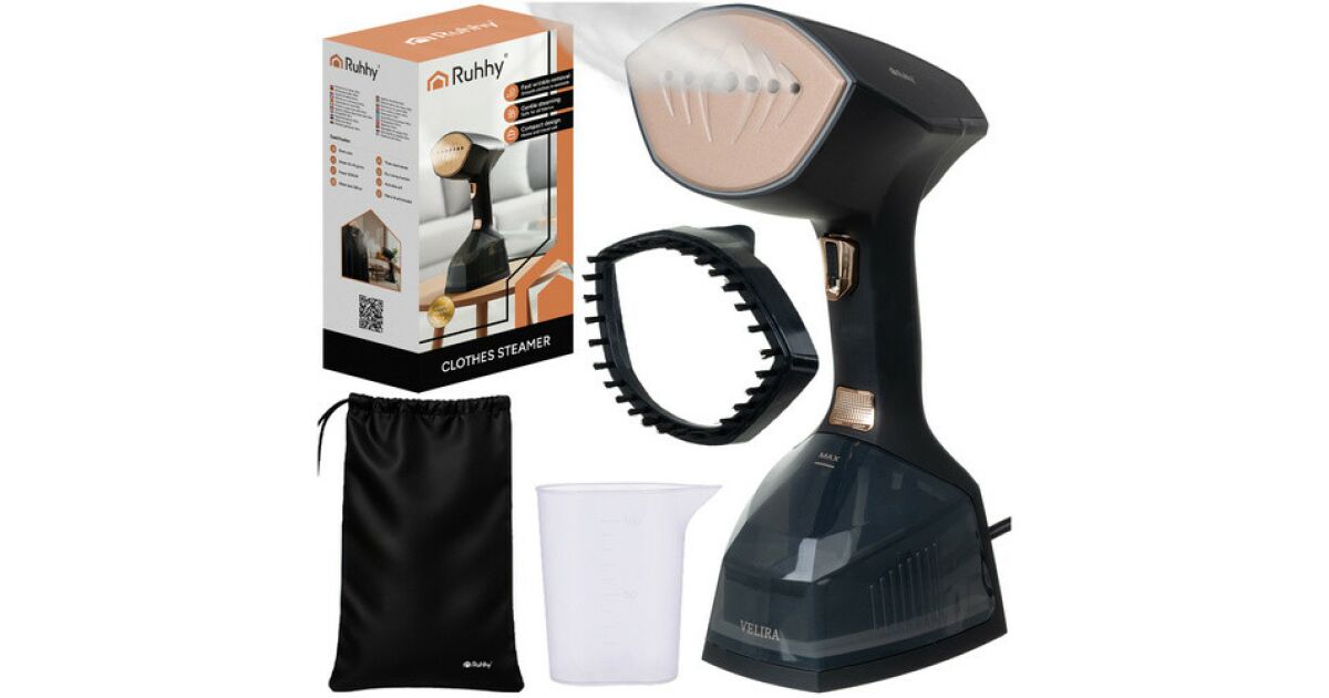 2000W black clothes steamer Velira Ruhhy 26901 | Pepita.hu
