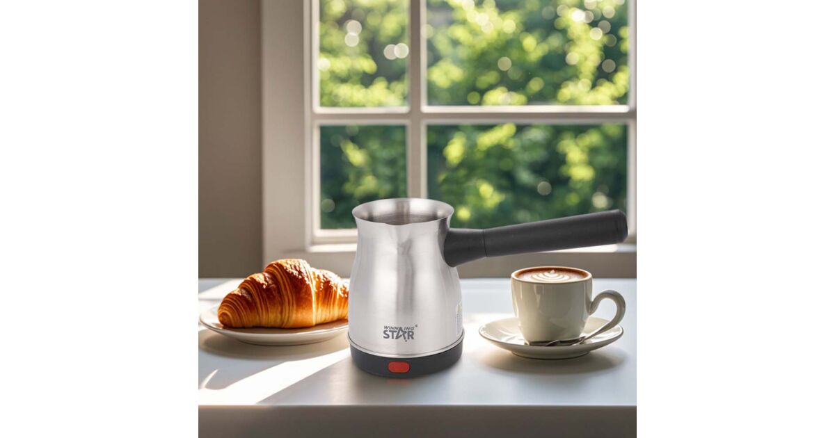 Winning Star hordozható elektromos török kávéfőző – rozsdamentes acél ...