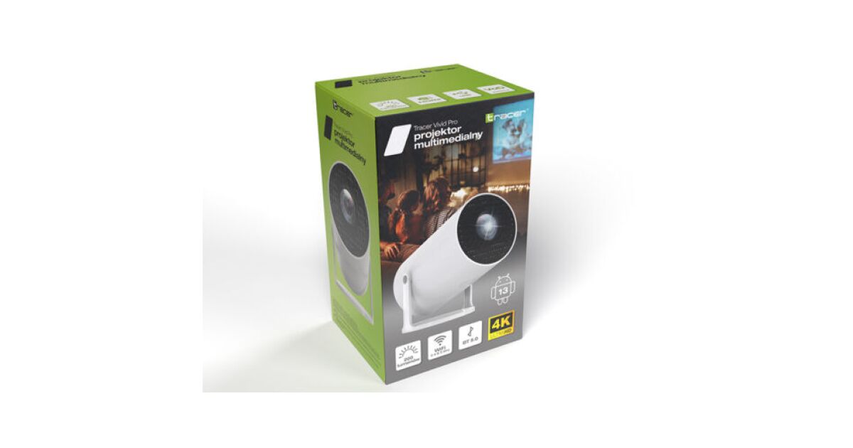 Tracer Vivid Pro, HD 720p, 200 ANSI, WiFi, Bluetooth, projekčný uhol ...