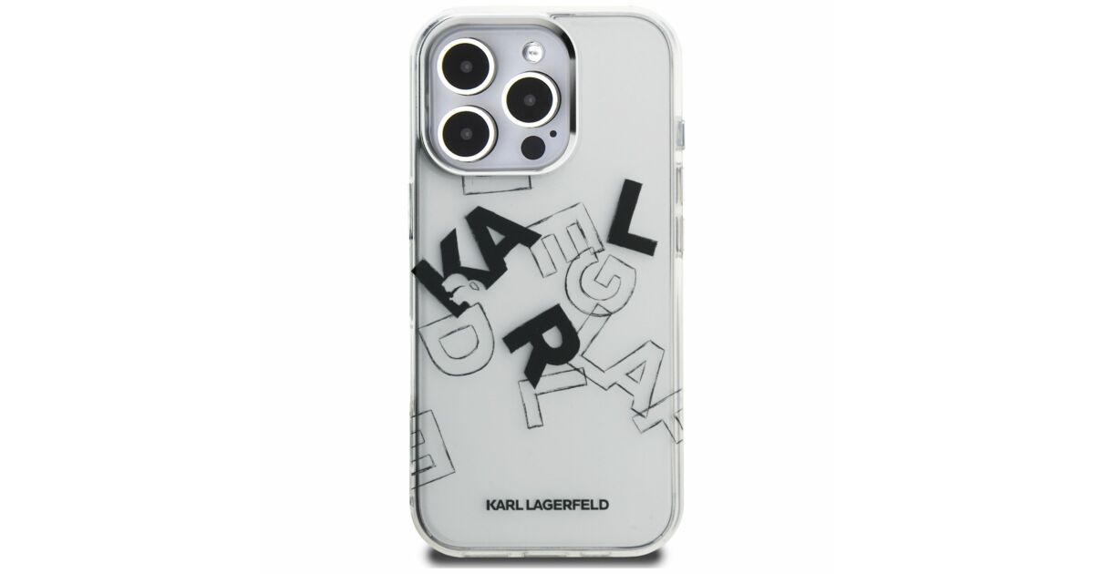 Karl Lagerfeld IML Sketched Graphic tok iPhone 16 Pro Maxhoz - átlátszó ...