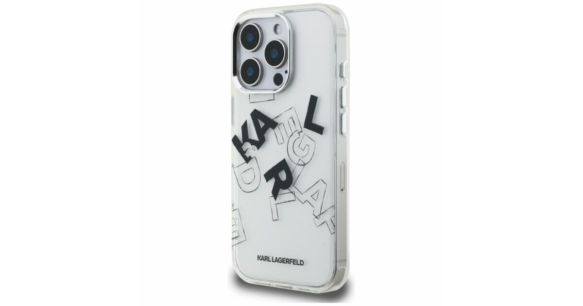 Karl Lagerfeld IML Sketched Graphic tok iPhone 16 Pro Maxhoz - átlátszó ...