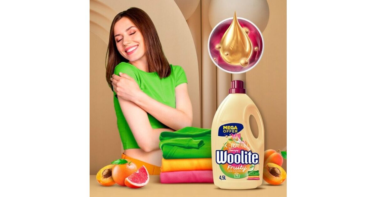 Selejt - Woolite Keratin Therapy Fruity folyékony Mosószer színes ...