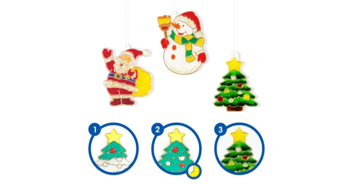 Karácsonyi üvegfesték készlet AMOS Glass Deco Sun Deco Christmas, 10x10 ...