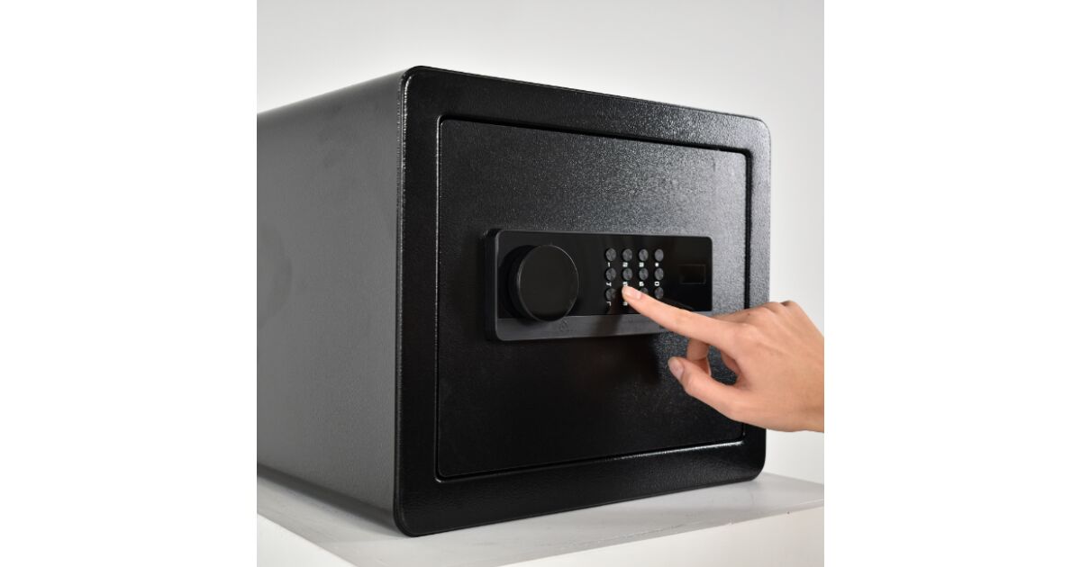Armored Home Safe - Q235 Steel, Electronic Lock & Key, Alarm System ...