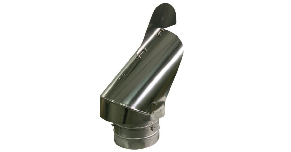 180mm Chimney Cowl Fin Design Anti Downdraught Flue Air Extraction ...