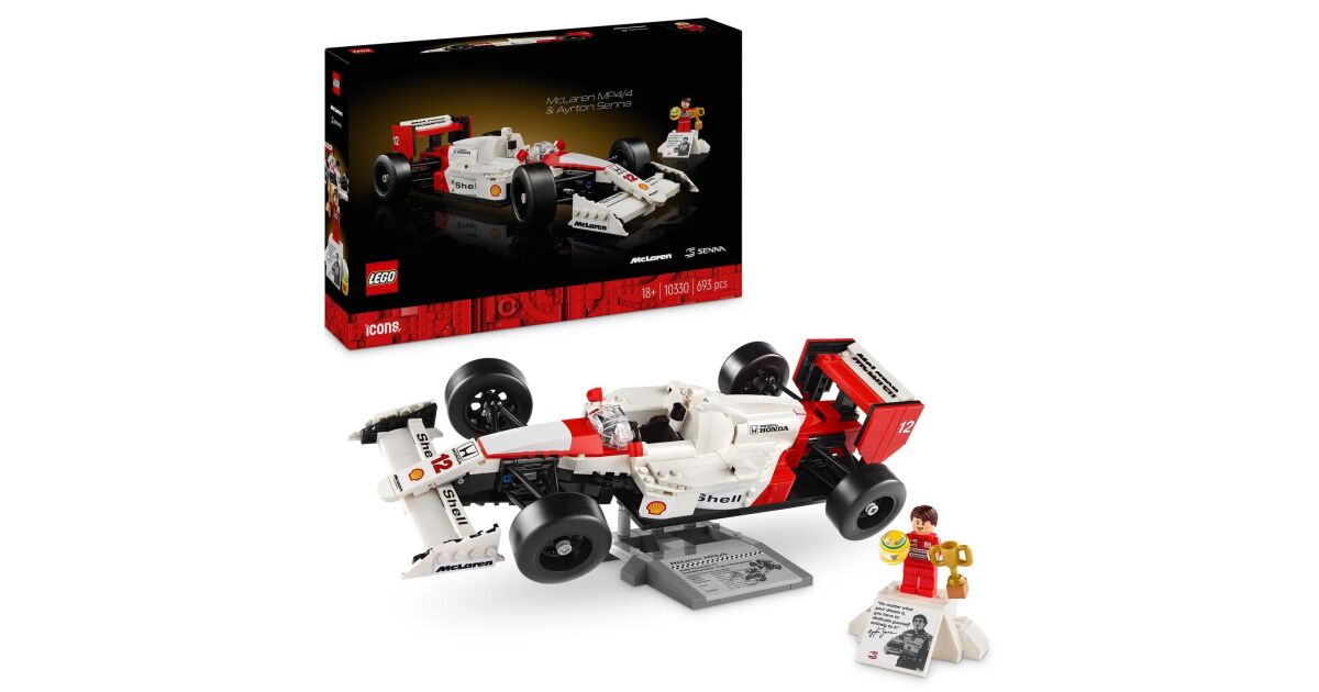 LEGO ICONS 10330 Icons 10330 McLaren MP4/4 és Ayrton Senna Formula 1 F1 ...