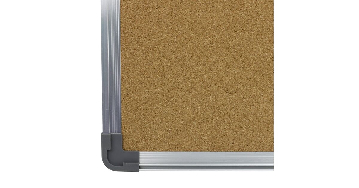 Panou tabla pluta, rama din aluminiu, 60x90 cm, fixare perete | Pepita.com