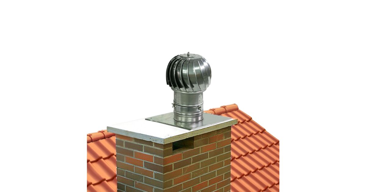 Aluminium Chimney Flue Cowl Air Extraction Spinner 160mm Diameter with ...