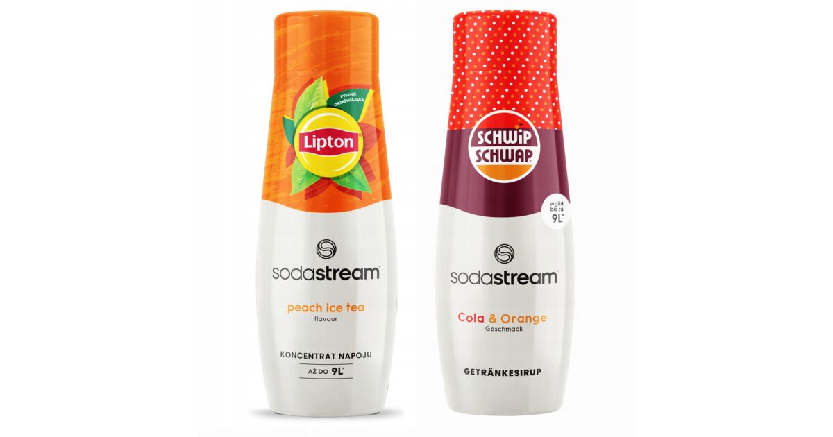 2x Sodastream Lipton jeges tea őszibarack + Shwip Shwap kóla ...