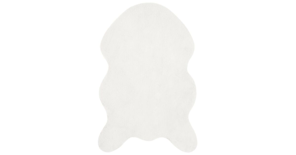 vidaXL Covor antiderapant din sintetică de iepure OLITE Alb 50 x 80 cm ...