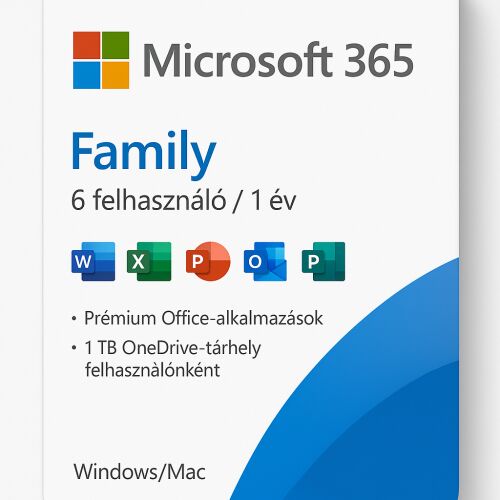 Microsoft 365 Family (6 utilizatori / 1 an) (Windows/Mac) | Pepita.com