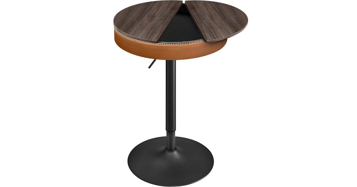 Masa de bar maro caramel, 59x59x(83-105) cm â€“ inaltime reglabila ...