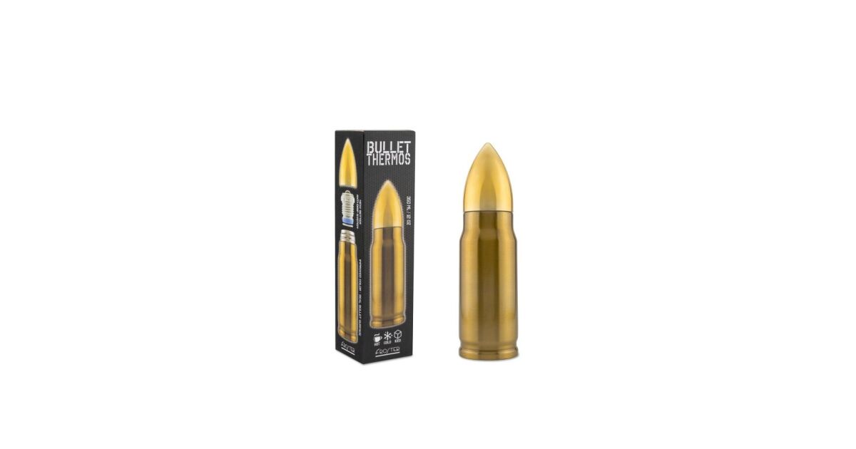 Froster Bullet Brass Dupla falú Puska golyó formájú Termosz 300ml - Réz ...