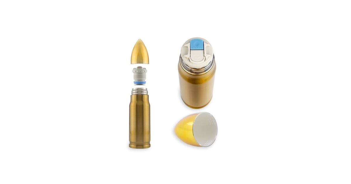 Froster Bullet Brass Dupla falú Puska golyó formájú Termosz 300ml - Réz ...