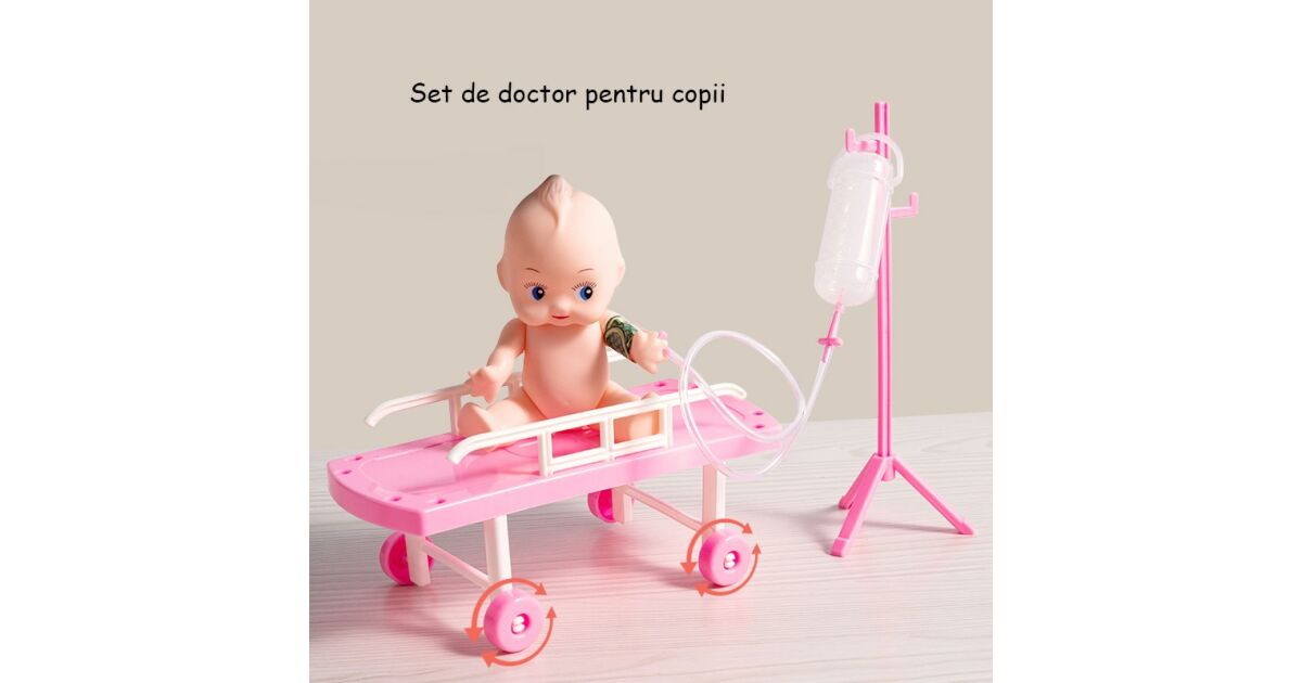 Trusa medicala cu 73 de accesorii pentru copii, ambulanta interactiva ...