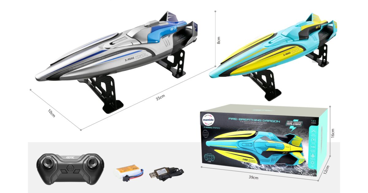 Loď na diaľkové ovládanie Dragon Dual Engine sivá | Pepita.com