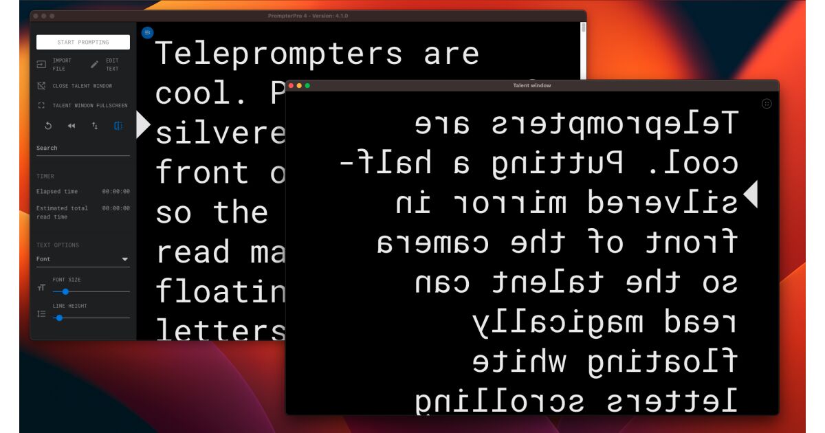 Ikan PrompterPro 4 Teleprompter Szoftver PC és Mac rendszerhez | Pepita.hu
