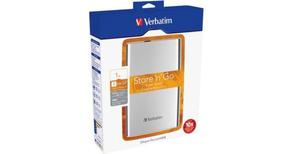 Verbatim Store 'n' Go hard-disk-uri externe 1 TB Argint (53071 ...