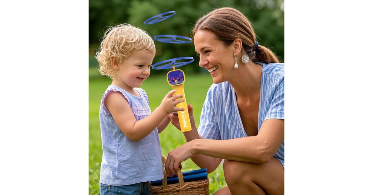 Jucarie Electrica Frisbee cu Discuri Luminoase, Reincarcabila, Lansator ...