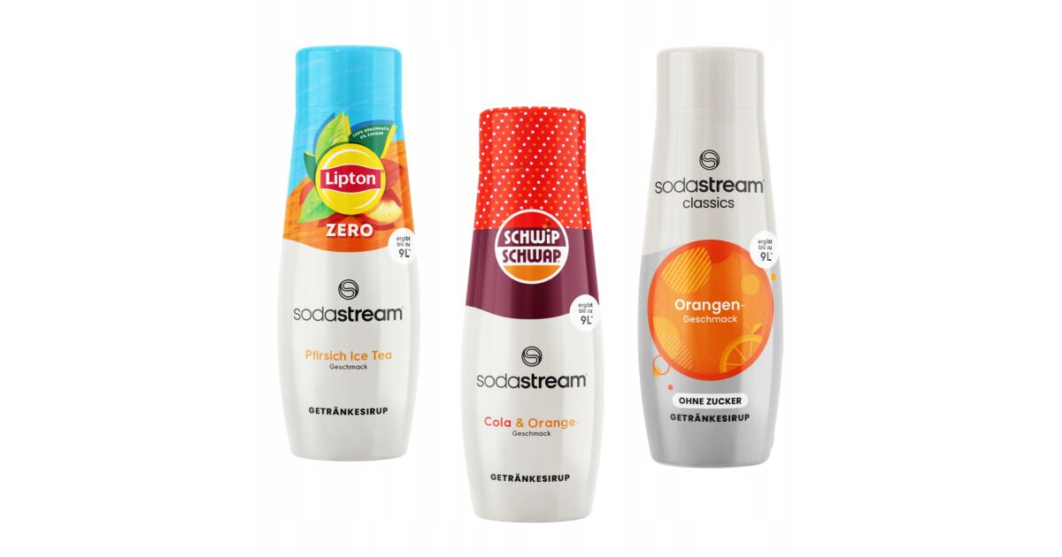3 Sodastream szirup: Lipton Ice Tea Peach Zero, Schwip Schwap, Orange ...