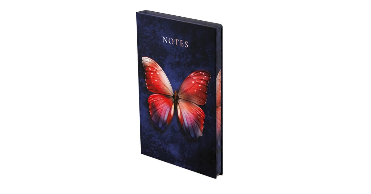 Kalendart 404 Notes found C167N A5 Butterfly Red zošit s maľovanými ...