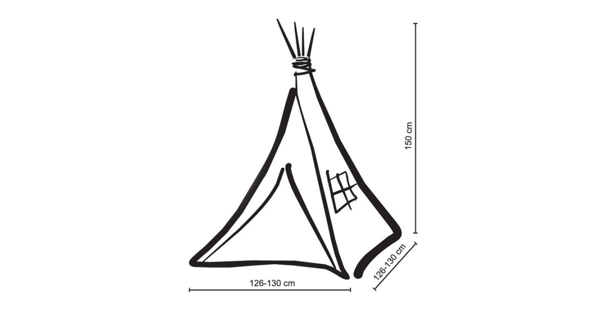 Tipi Sátor Gyerekeknek + Toll Medálok - Fehér Pöttyös Bézs Alapon ...