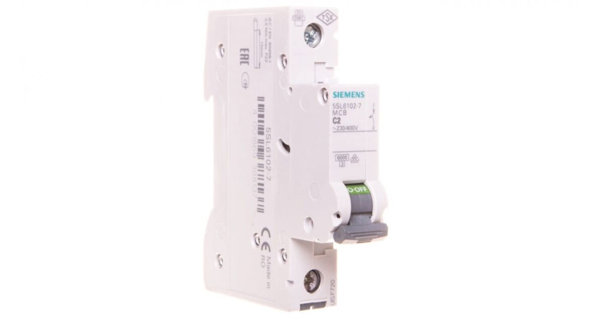 SENTRON 5SL6 1P C 2A 6kA AC 5SL6102-7 kismegszakító | Pepita.hu