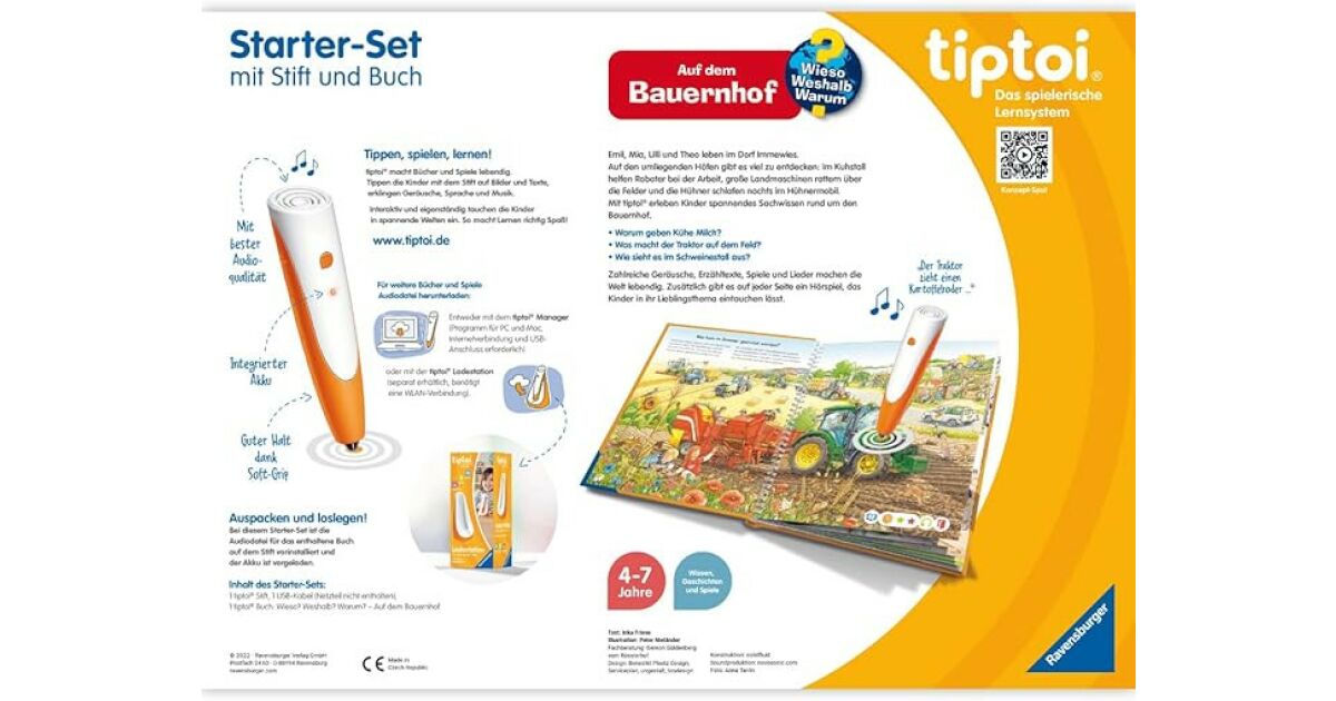 Ravensburger tiptoi Starter-Set 00114 – interaktív német tanulórendszer ...