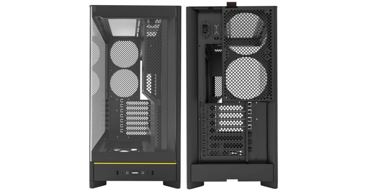 Számítógépház Montech HS02 PC Ház, Midi-Tower, ATX, Edzett Üveg, ARGB ...