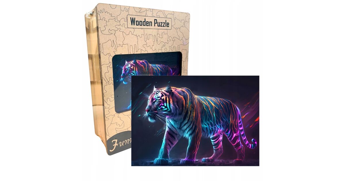 Fa Oktatási Puzzle A3 Varázslatos Tigris Gyermekeknek és Felnőtteknek ...