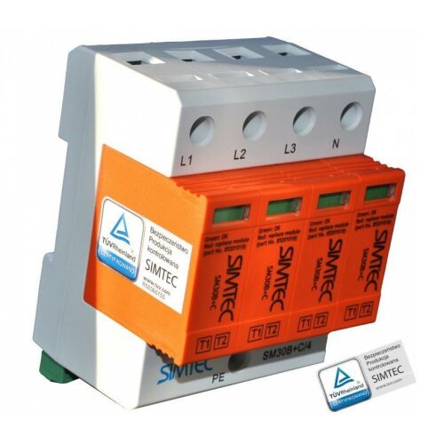 Túlfeszültség-levezető B+C 4P 30kA SIMTEC SM30B+C/4-275 - 85201010 | Pepita.hu