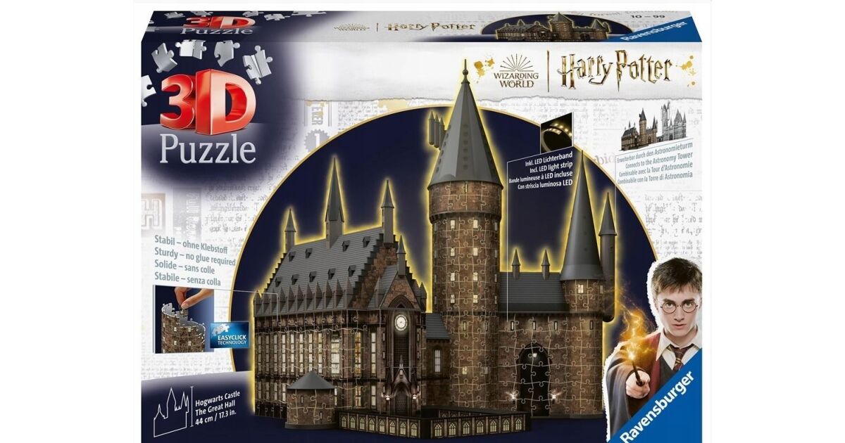 Ravensburger 3D Puzzle Roxfort kastély 540 darabos Harry Potter Roxfort ...