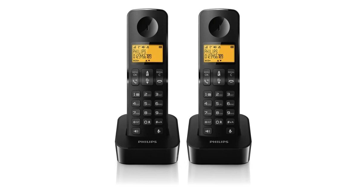 Philips D2602B/53 Duo Wireless DECT Asztali telefon - Fekete | Pepita.hu