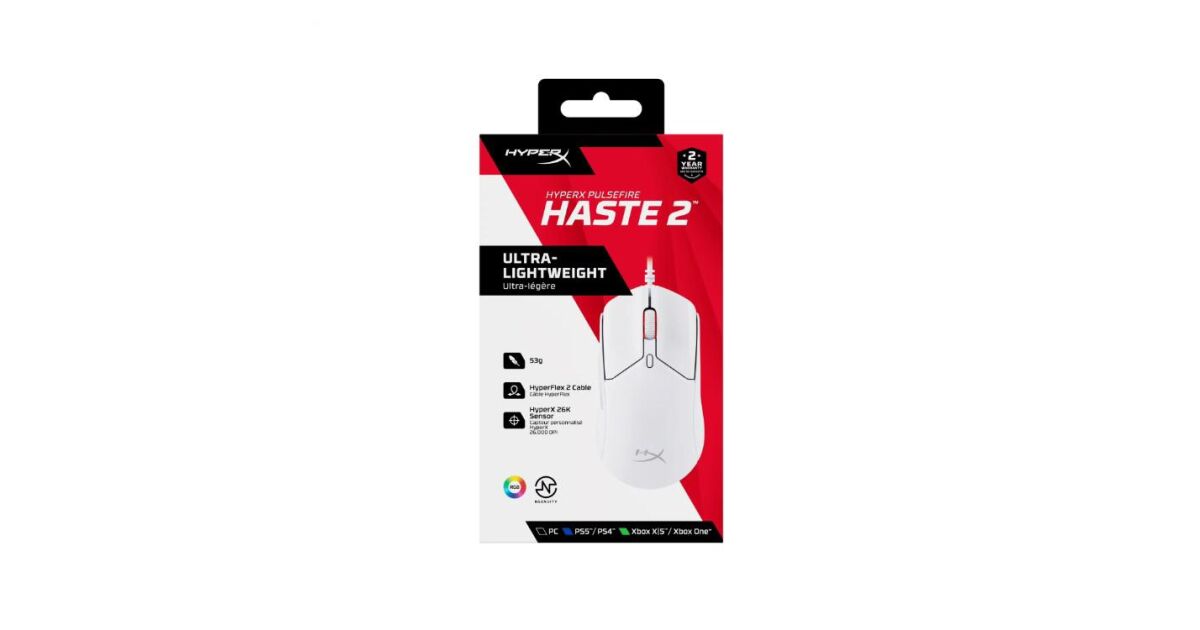 HyperX Pulsefire Haste 2.0 fehér | Pepita.hu