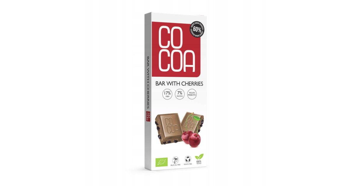 FEHÉR TEBERANCULUM MEGGYEL 60%-KAL KEVESEBB CUKOR BIO 40 g - KAKÓ | Pepita.hu