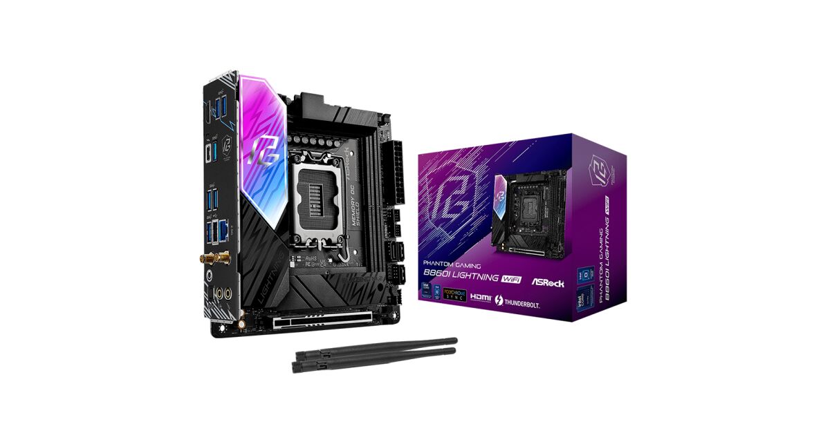 ASROCK B860i Lightning WiFi mini-ITX LGA1851 DDR5 alaplap | Pepita.hu
