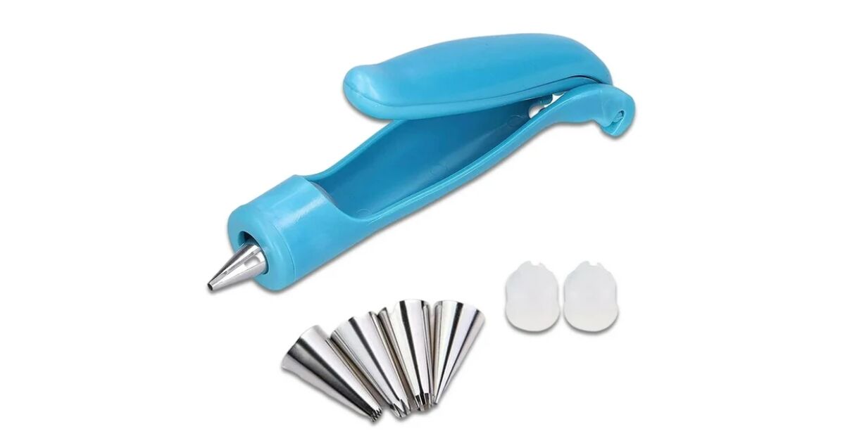 Set instrumente pentru ornat torturi si prajituri, Zola, pistol, 4 ...