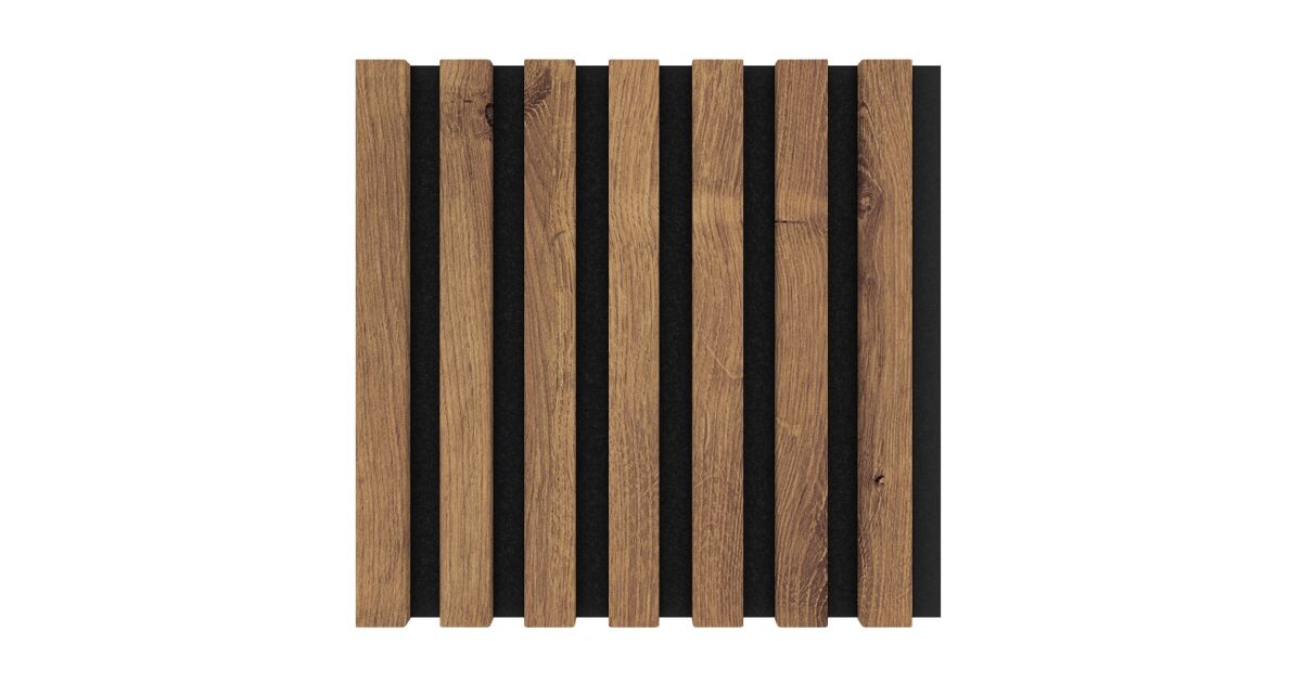 Modul riflaj MDF decorativ LDA PREMIUM de tip panou acustic, Stejar ...