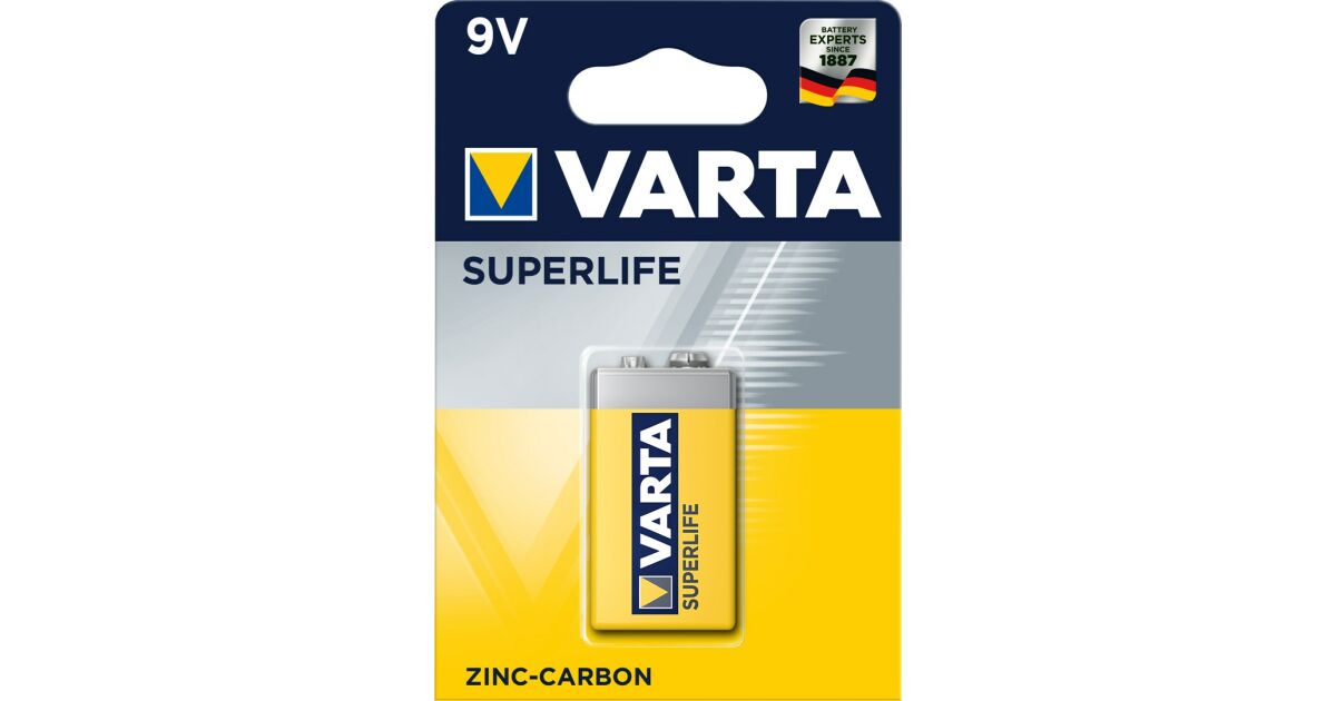 Varta Superlife Zn-C 9V 6F22 elem | Pepita.hu