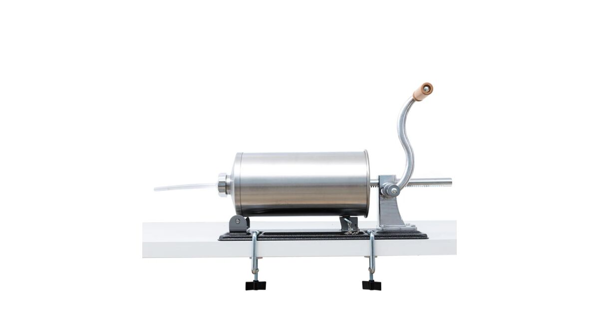 Aparat de umplut cârnați / Cârnățar orizontal, inox, 4 kg, 4 pâlnii ...