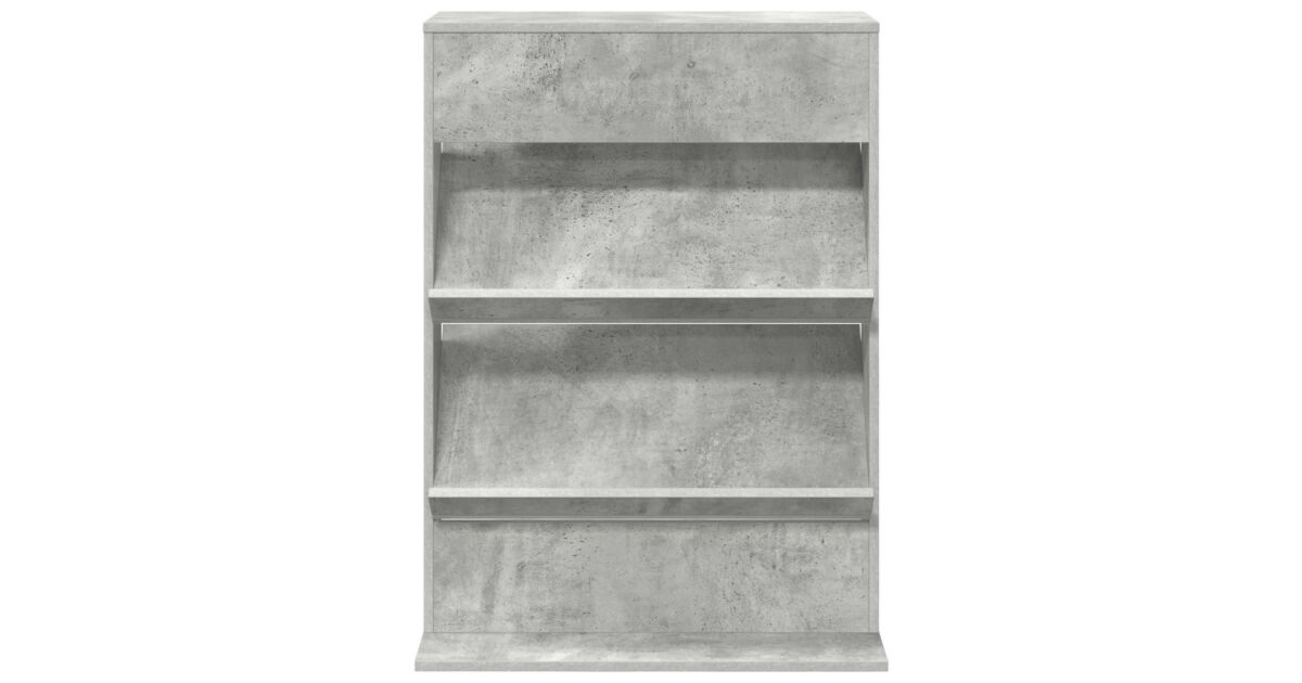 vidaXL Raft pentru reviste Gri din beton 70 x 41 x 96 cm Lemn compozit ...