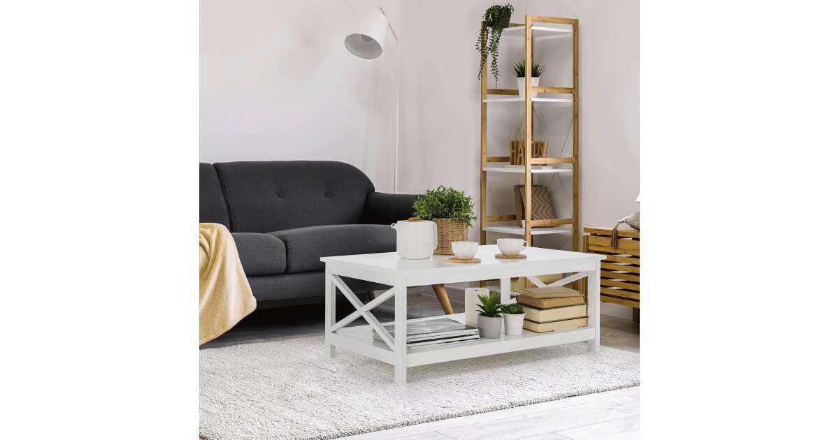 Fajčiarsky stolík, biely, EDRIA | Pepita.com