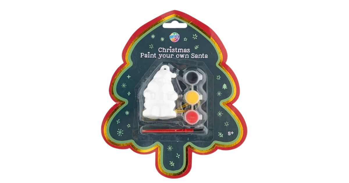 Set creativ, Moxy, de pictat, model figurină Moș Crăciun | Pepita.com