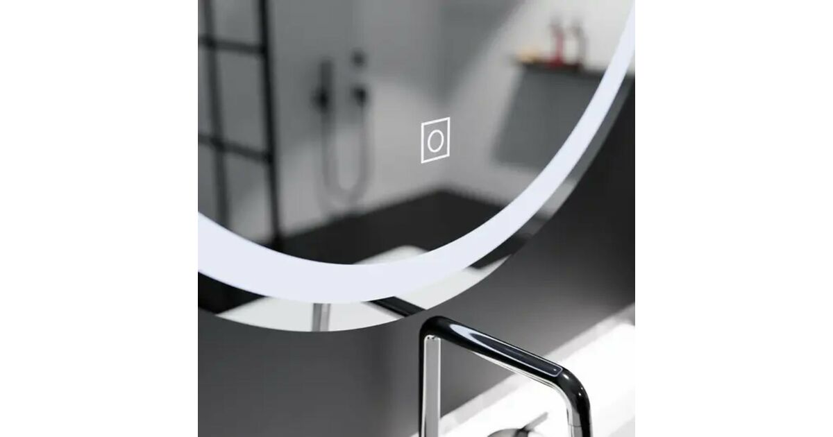 Oglinda LED Rotunda, 50cm, Basic Touch | Pepita.com