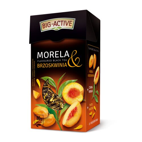 Big-Active fekete tea őszibarack és sárgabarack ízesítéssel 80g | Pepita.hu