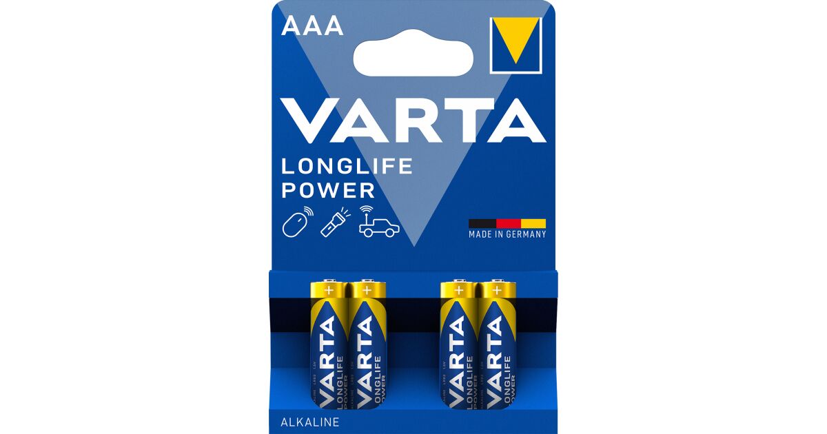 VARTA LONGLIFE Power LR03 AAA elem 4 db. | Pepita.hu