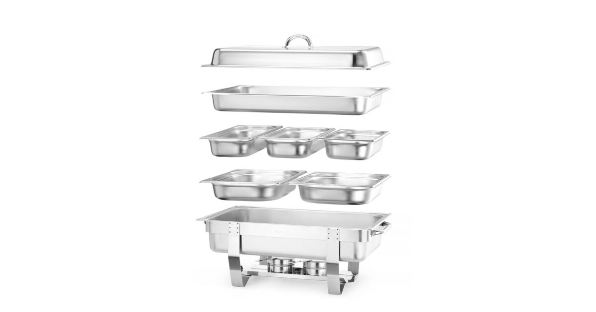 Chafing edénykészlet, HENDI, Kitchen Line, 585x385x(H)315mm | Pepita.hu