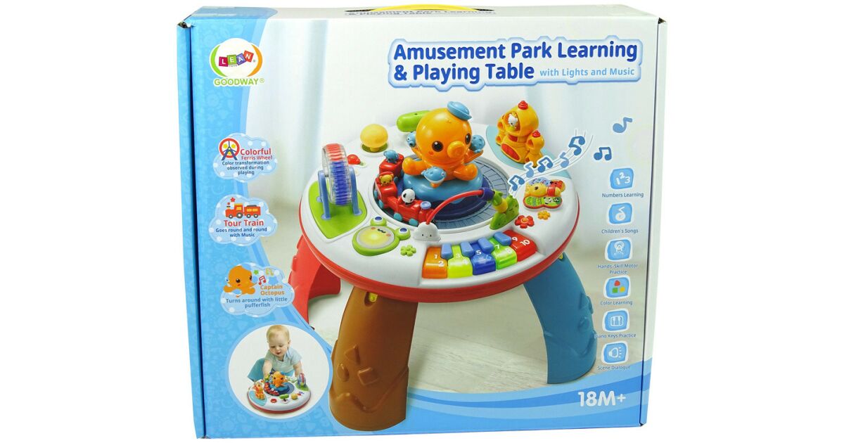 Interactive Educational Table Octopus Pianinko Sounds Lights | Pepita.hu